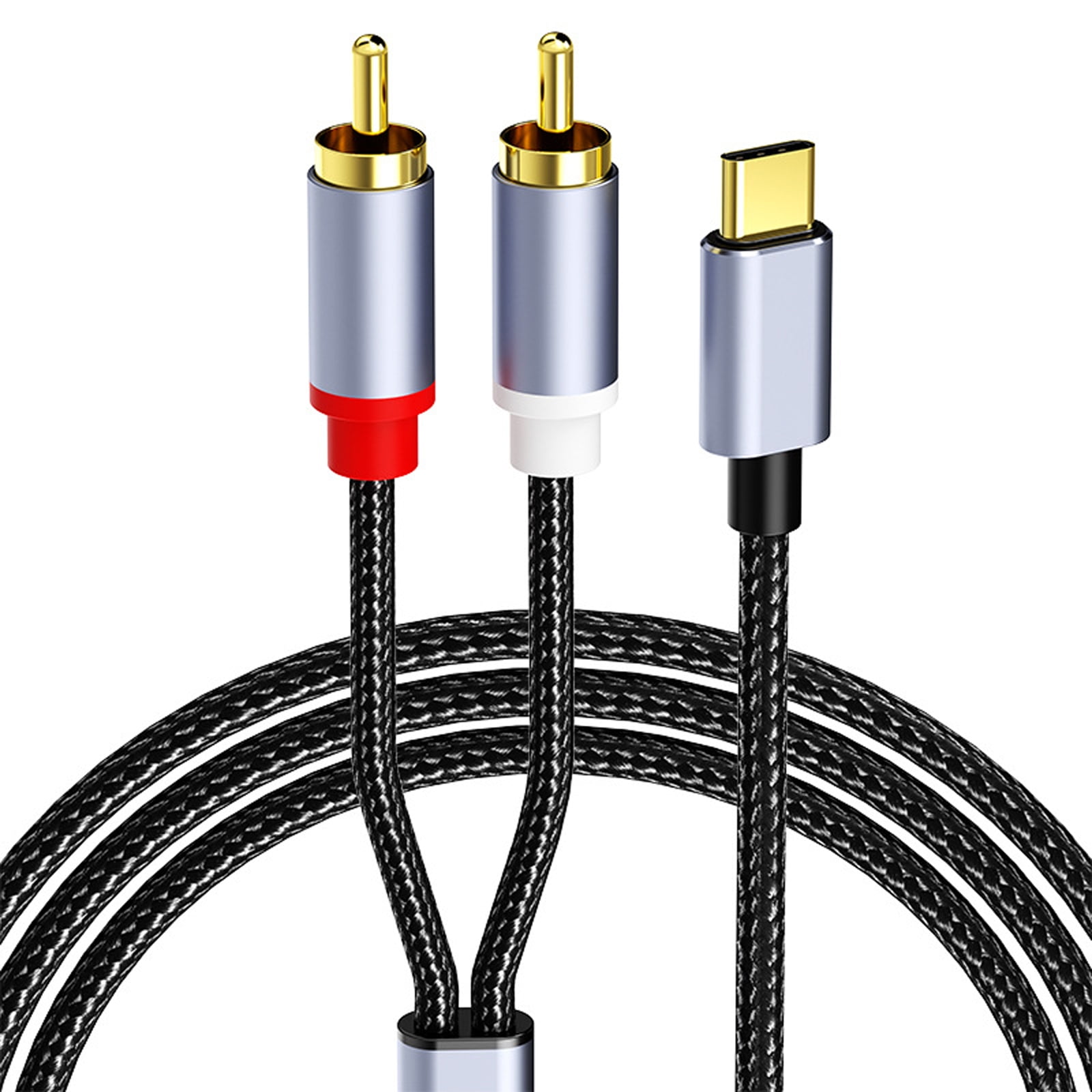 Gold plateds Type C to 2RCA Sound Cable 2RCA AUXes Cord Converters USB ...