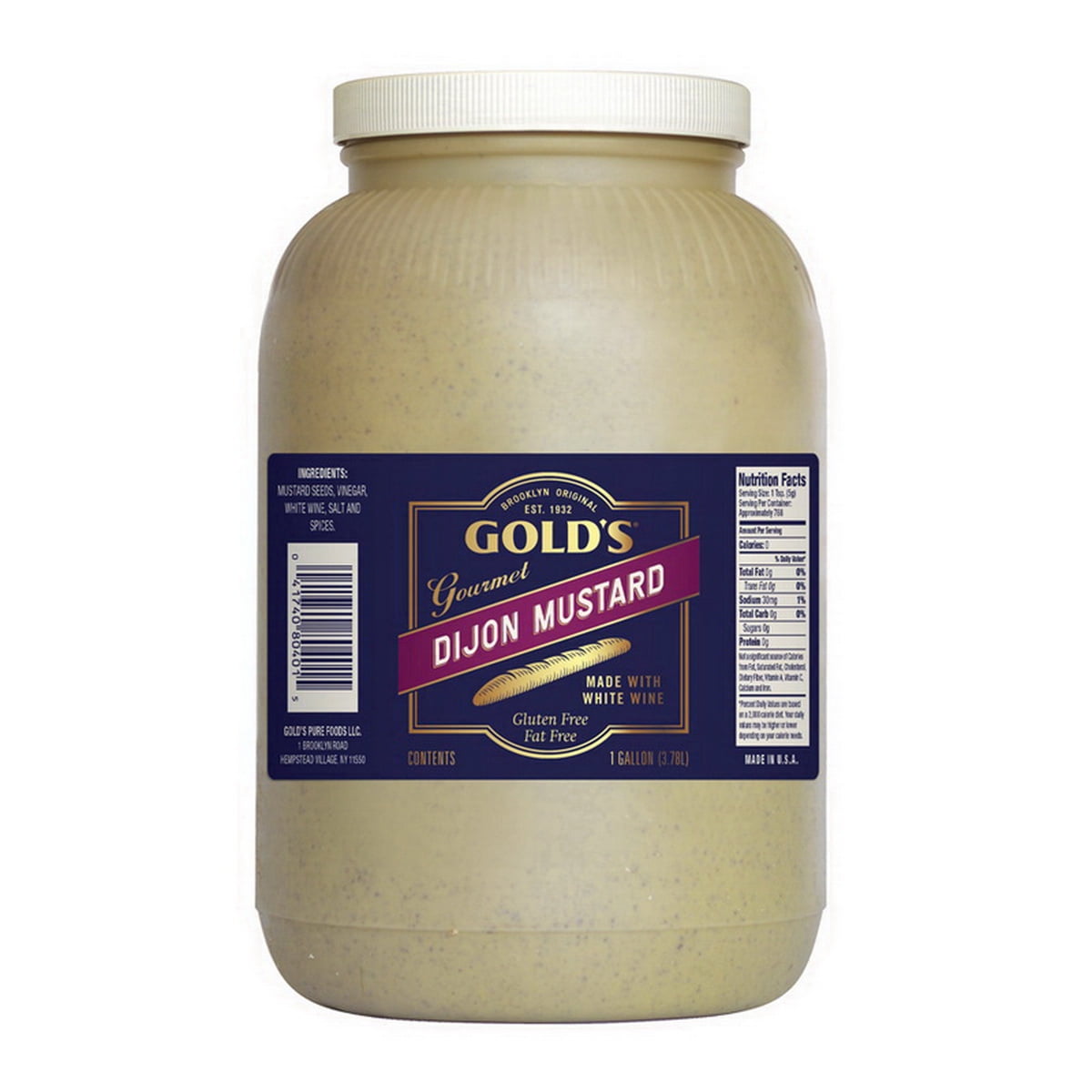 Gold's Dijon Mustard, Bulk Case 4 Pack, 1 Gallon Each, Kosher, Contains ...