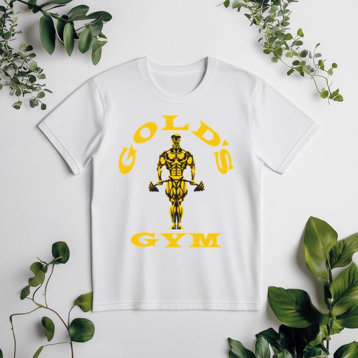 Gold's Gym Classic Logo Bodybuilding Fitness Graphic Unisex Tee 45753 ...