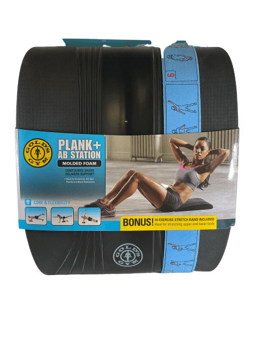 Gold's Gym Contoured Plank and Ab Station with BONUS 14-Exercise ...