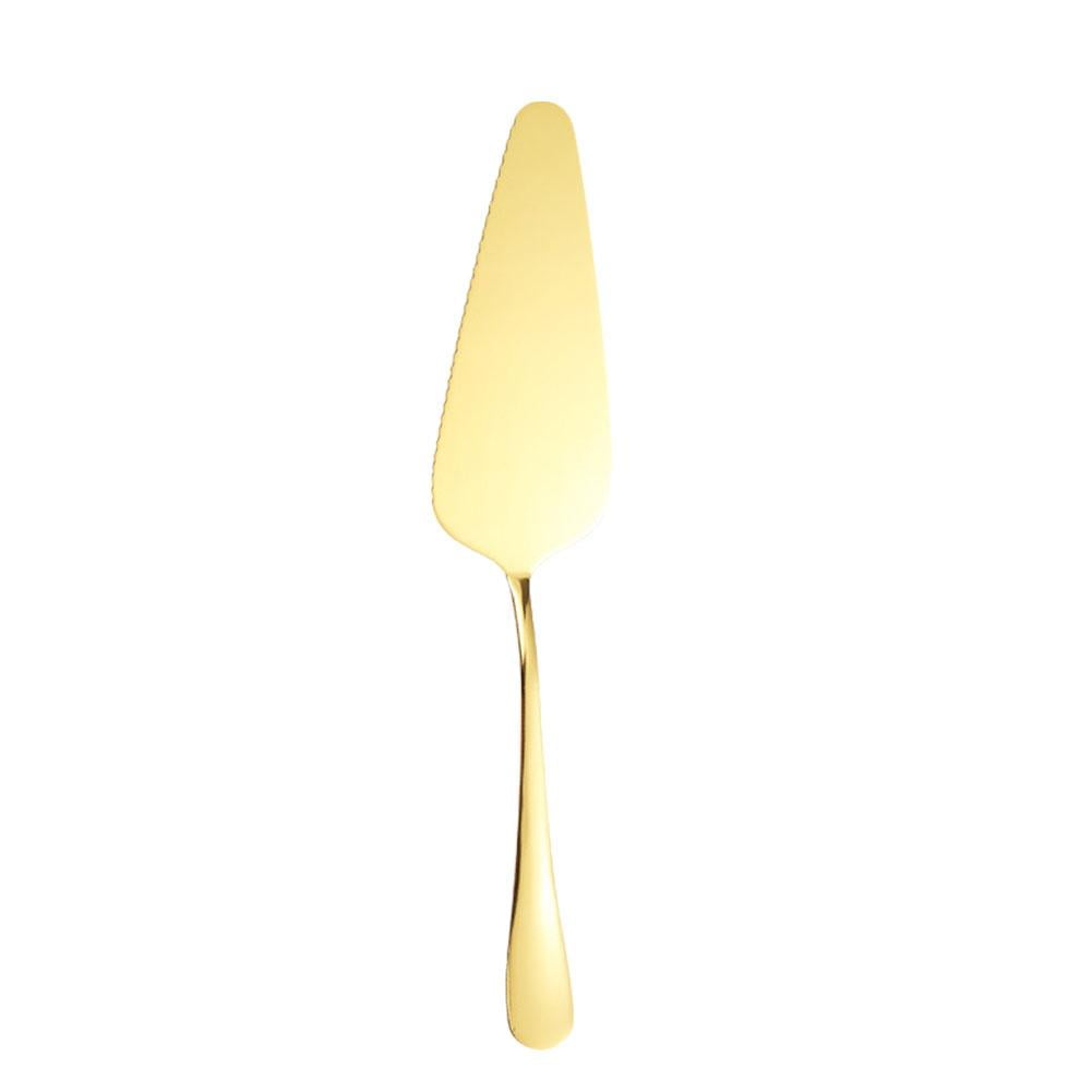 Gold source stainless steel 1010 pizza shovel cake shovel gold toothed ...