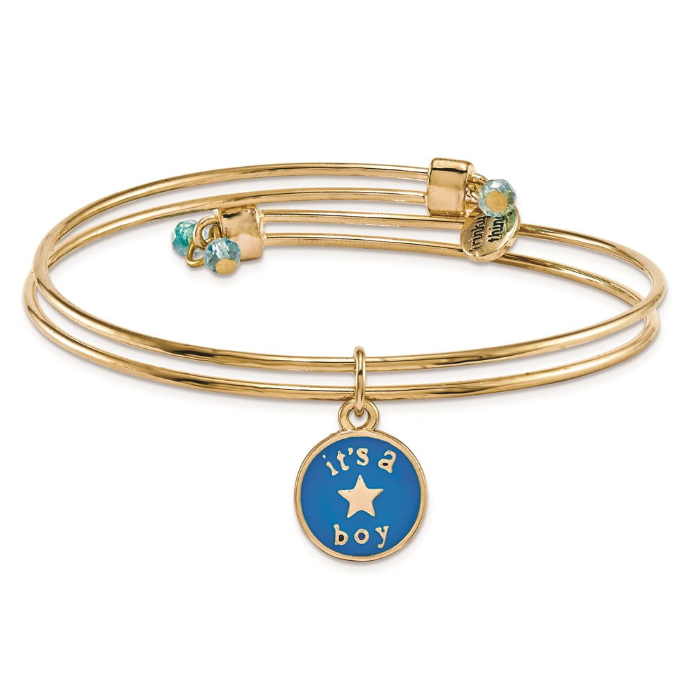 Gold-tone Trinky Things It's a Boy Star Bracelet/Card - Walmart.com