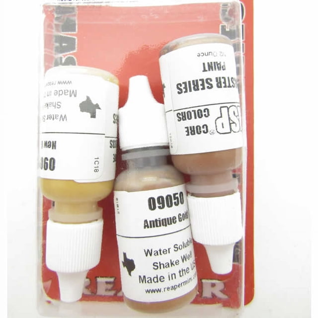 Gold-toned Metal Colors Triad (09049-09051) Acrylic Hobby Paint Reaper ...