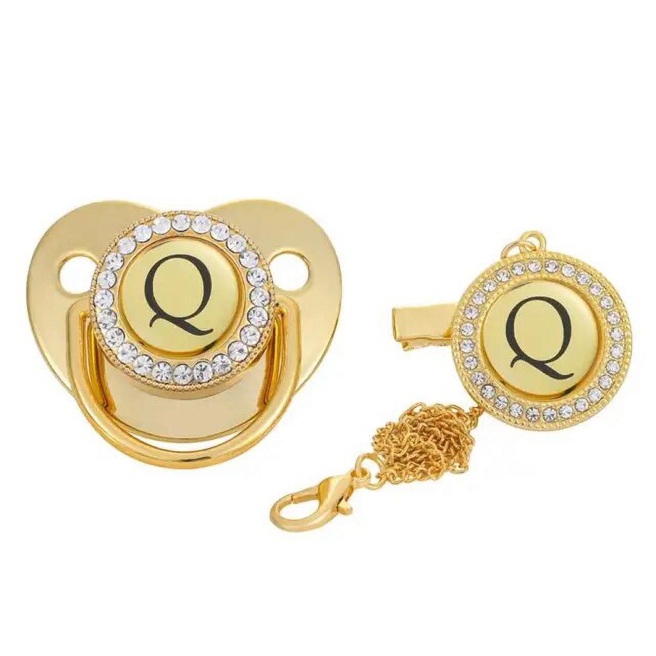 Gold with Diamonds 26 Letter Pacifier Newborn 0-3 Months Pacifier Baby ...