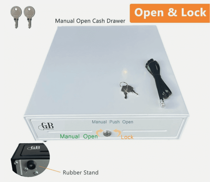 GoldBrush Lockable Cash Drawer Includes Lock and Key, 5 Bill, 5 Coin ...