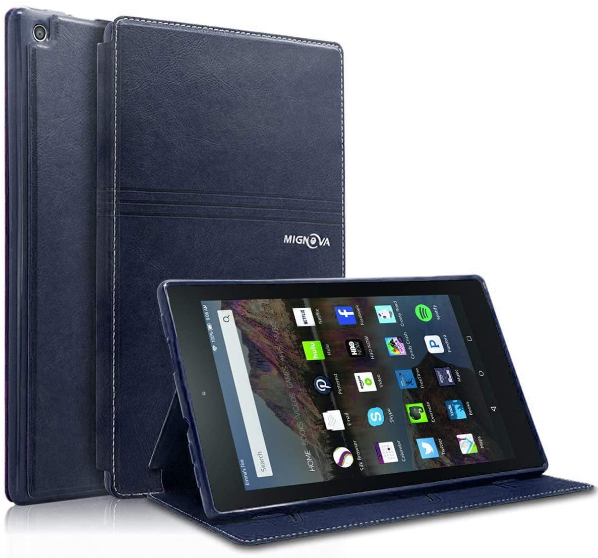 GoldCherry for Amazon Fire HD 8 Tablet Case, Folio PU Leather Stand ...