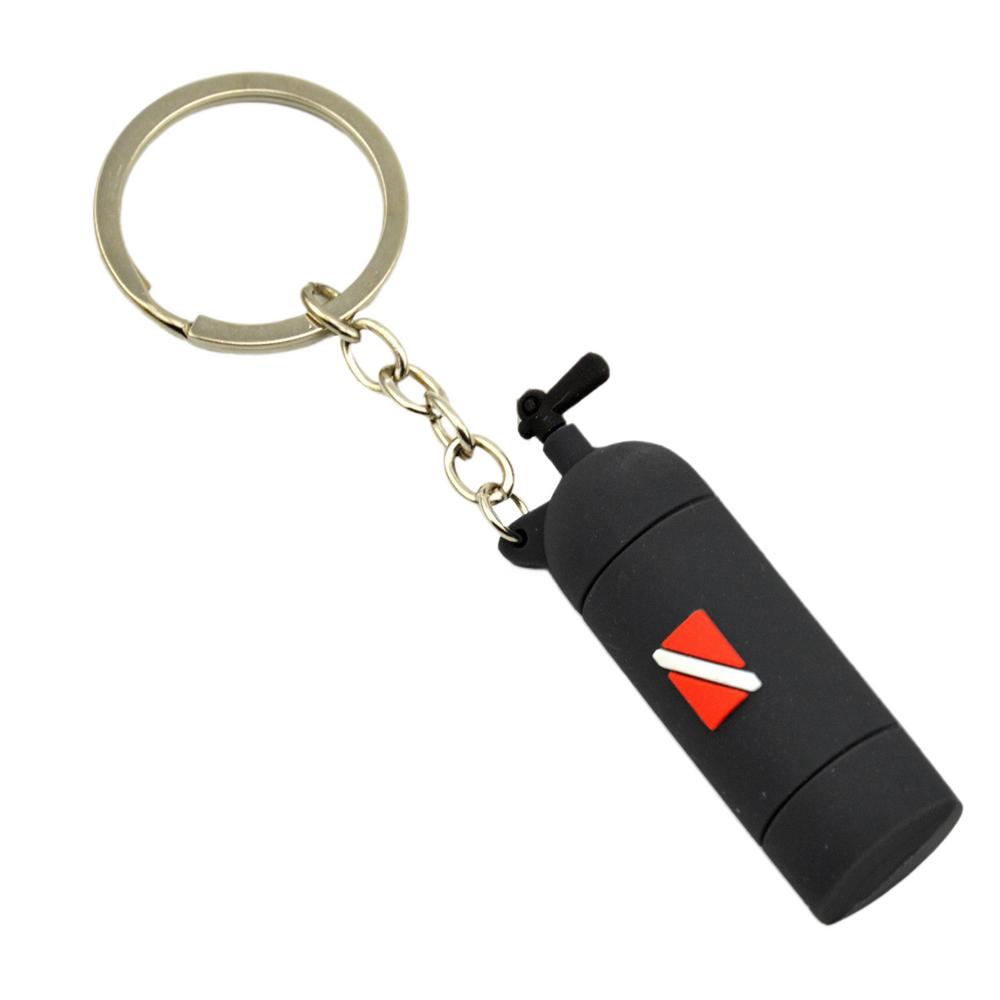 GoldCister Diving Key Holder Air Cylinder Shape Silicone Small Scuba ...