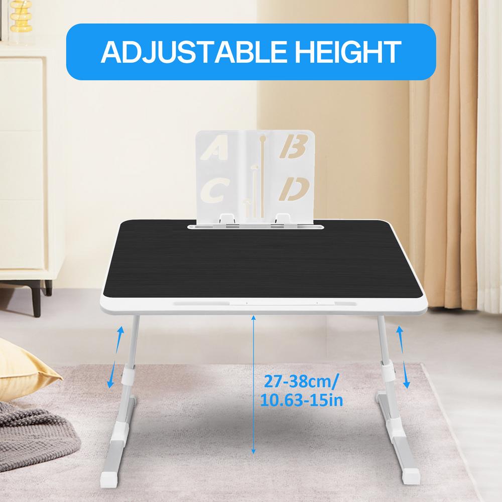 GoldCister Folding Laptop Desk Table on Bed Folding Study Desk Portable ...