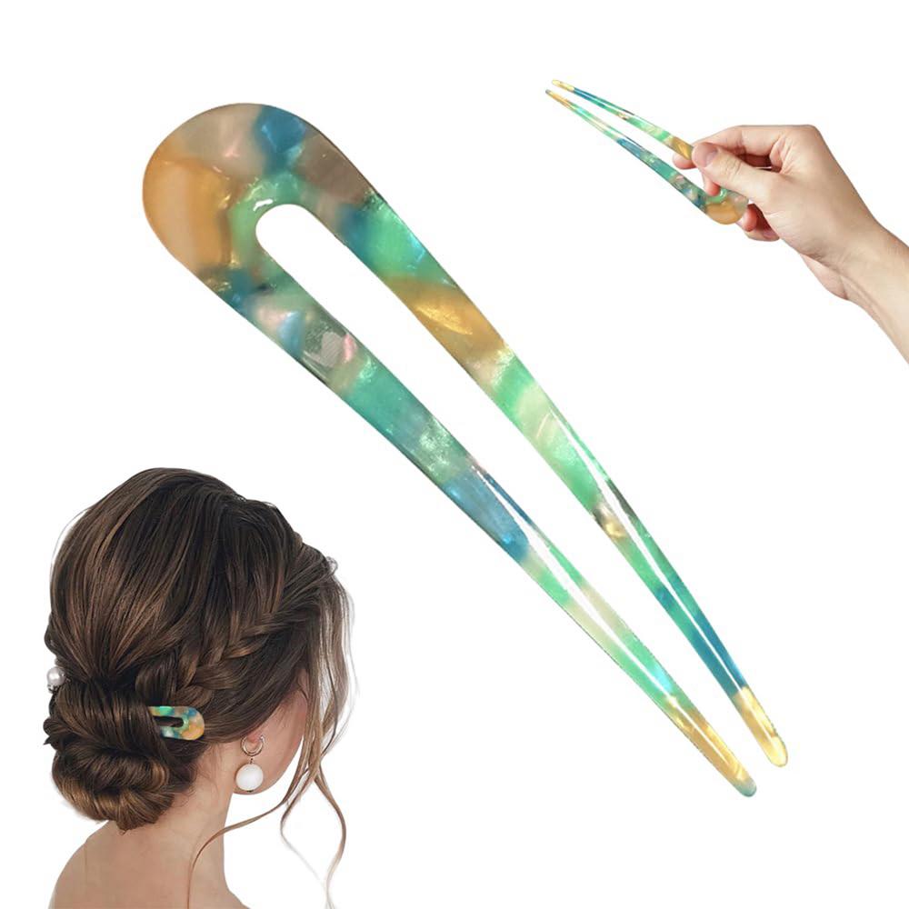 GoldCister French Style U Shaped Hair Pins French Hair Forks Tortoise ...