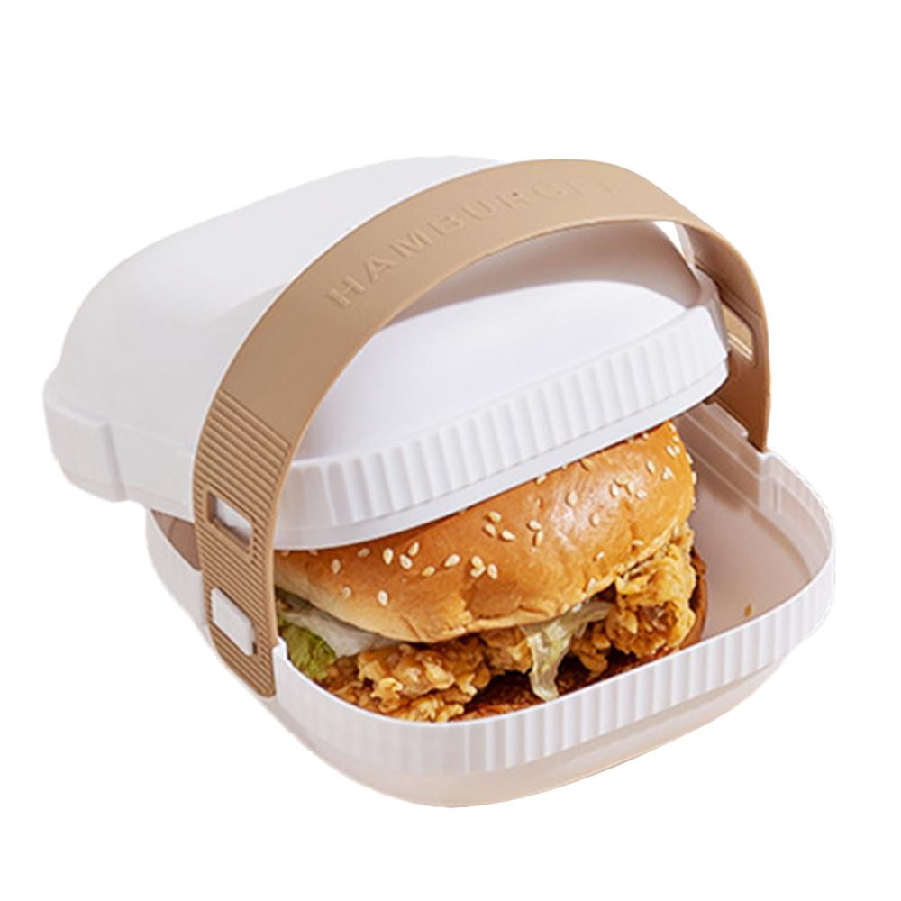 GoldCister Hamburger Box Cake Hamburger Box with Lid Portable Take Out ...