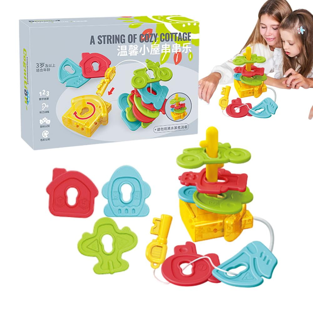 GoldCister Threading String Toy Toddler String Threading Toy Fruit ...