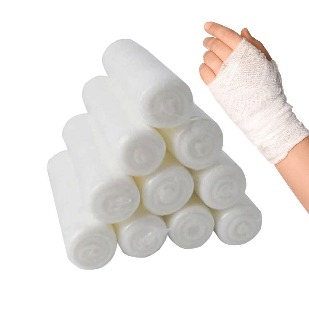 GoldCister Wounds Bandage Roll ，Gauze Roll Breathable 10Pack Bandage ...