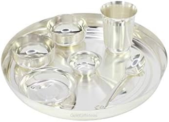 GoldGiftIdeas 12 Inch Silver Plated Dinner Set, Dinnerware Set, Buffet ...