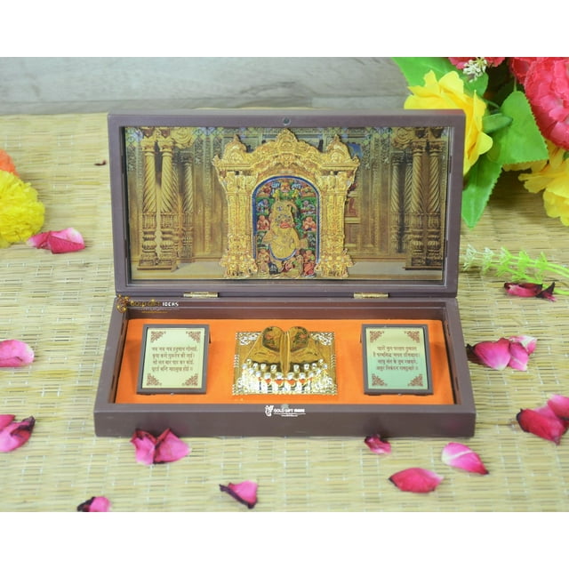 GoldGiftIdeas 24K Gold Plated Hanumanji Photo Frame with Charan Paduka ...