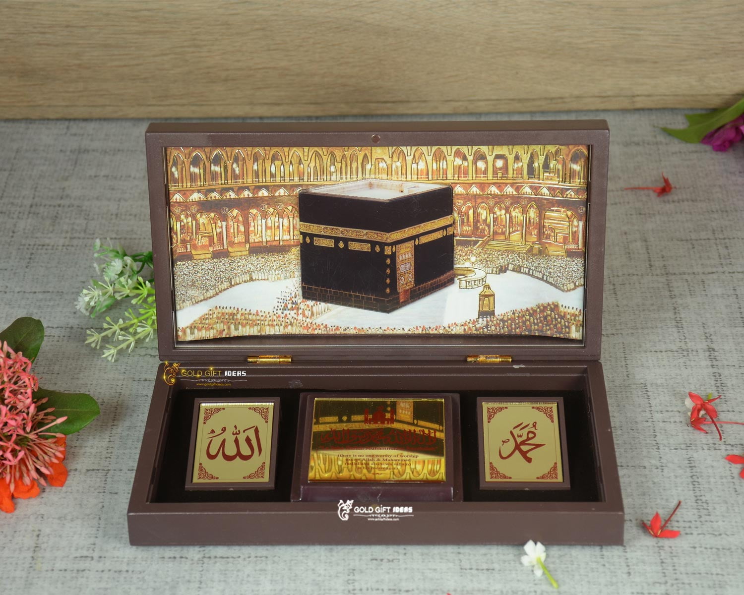 GoldGiftIdeas 24K Gold Plated Holy Kaaba Kuran Sharif Photo Frame ...