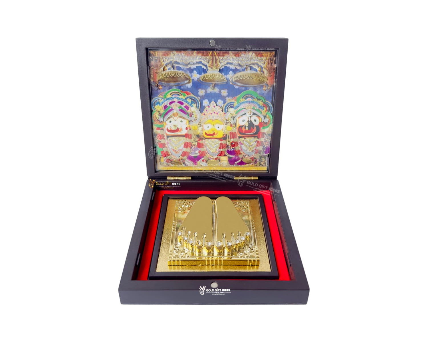 GoldGiftIdeas 24K Gold Plated Jagannath Photo Frame with Charan Paduka ...