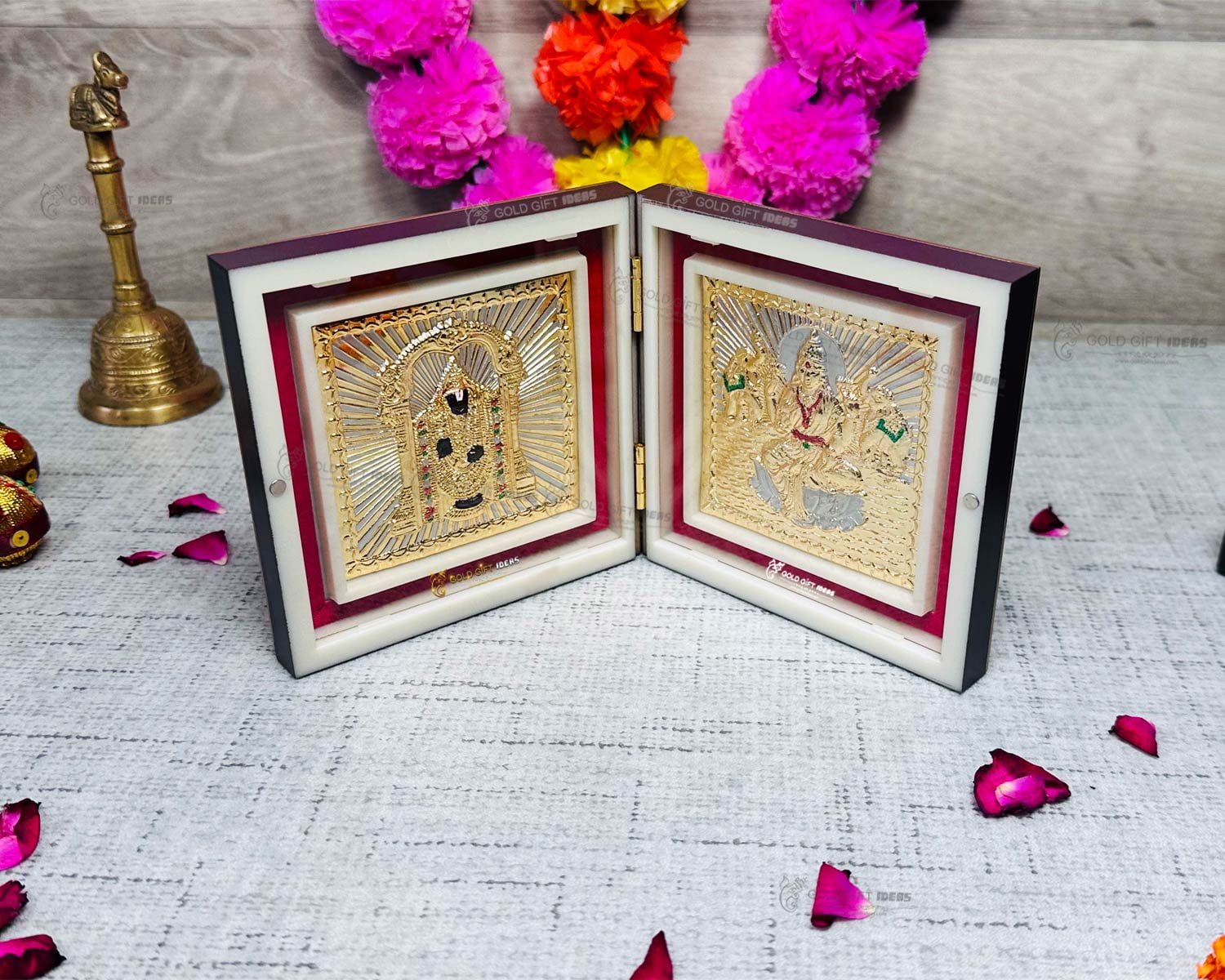 GoldGiftIdeas 24K Gold Plated Tirupati Balaji and Lakshmi Photo Frame ...