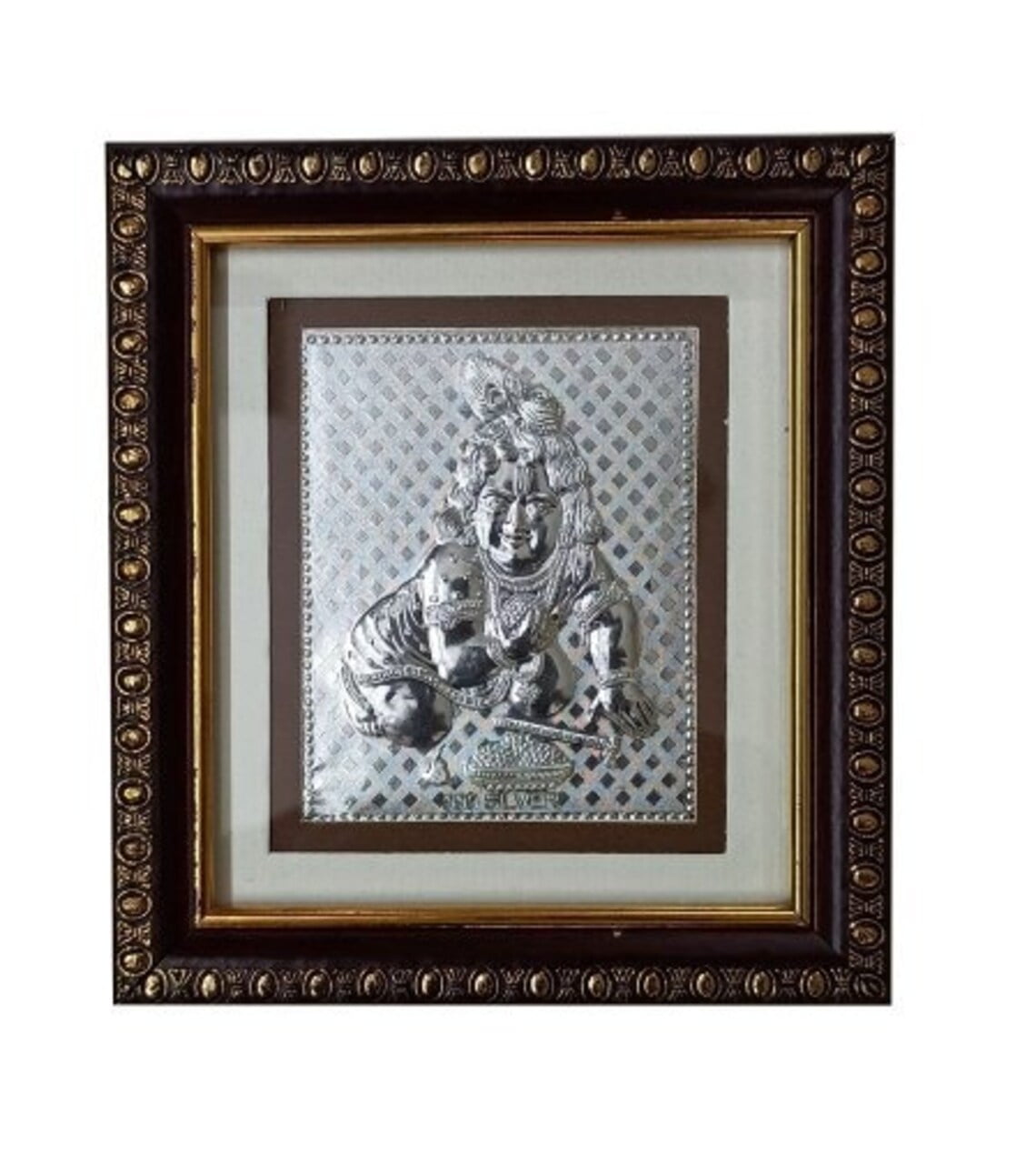 GoldGiftIdeas 999 Silver Bal Krishna Photo Frame for Gift, Silver Laddu ...
