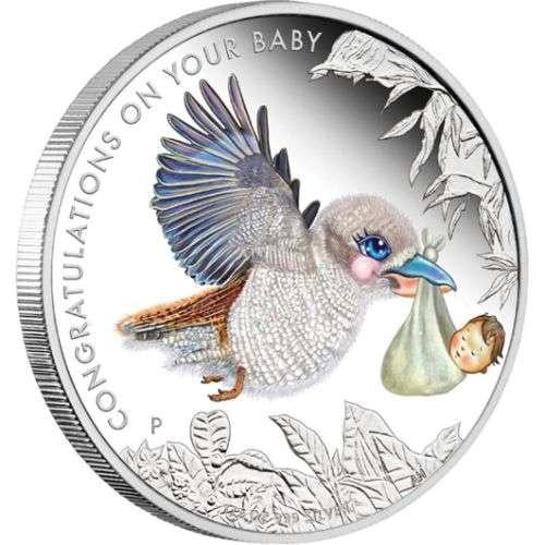 GoldGiftIdeas 999 Silver Congratulation Coin on New Born Baby, Return ...