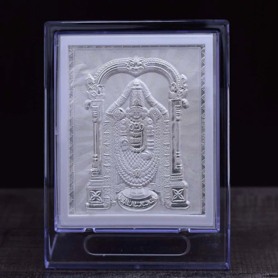GoldGiftIdeas 999 Silver Tirupati Balaji Photo Frame for Pooja, Balaji ...