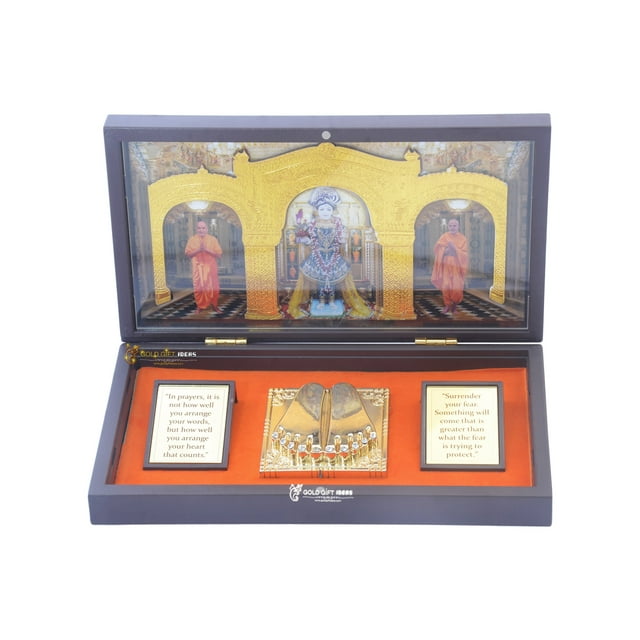 GoldGiftIdeas Decorative Swaminarayan Photo Frame with Charan Paduka ...