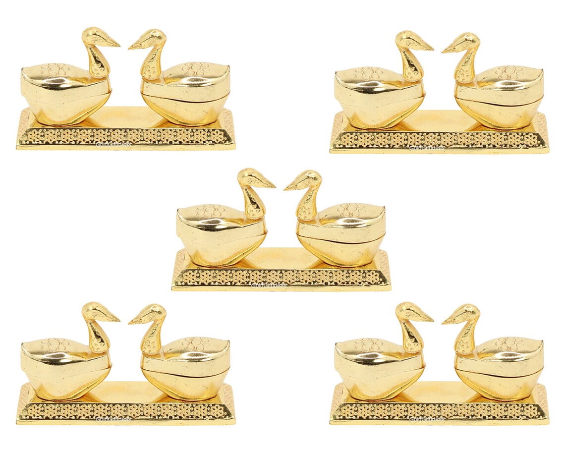 GoldGiftIdeas Gold Plated Double Duck Kankavati for Women, Return Gifts ...