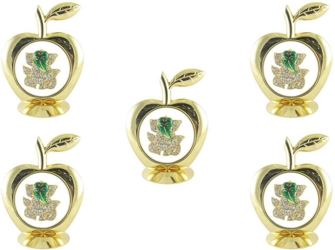 GoldGiftIdeas Pan Shape 24K Gold Plated Lord Ganesha Idol for Car ...