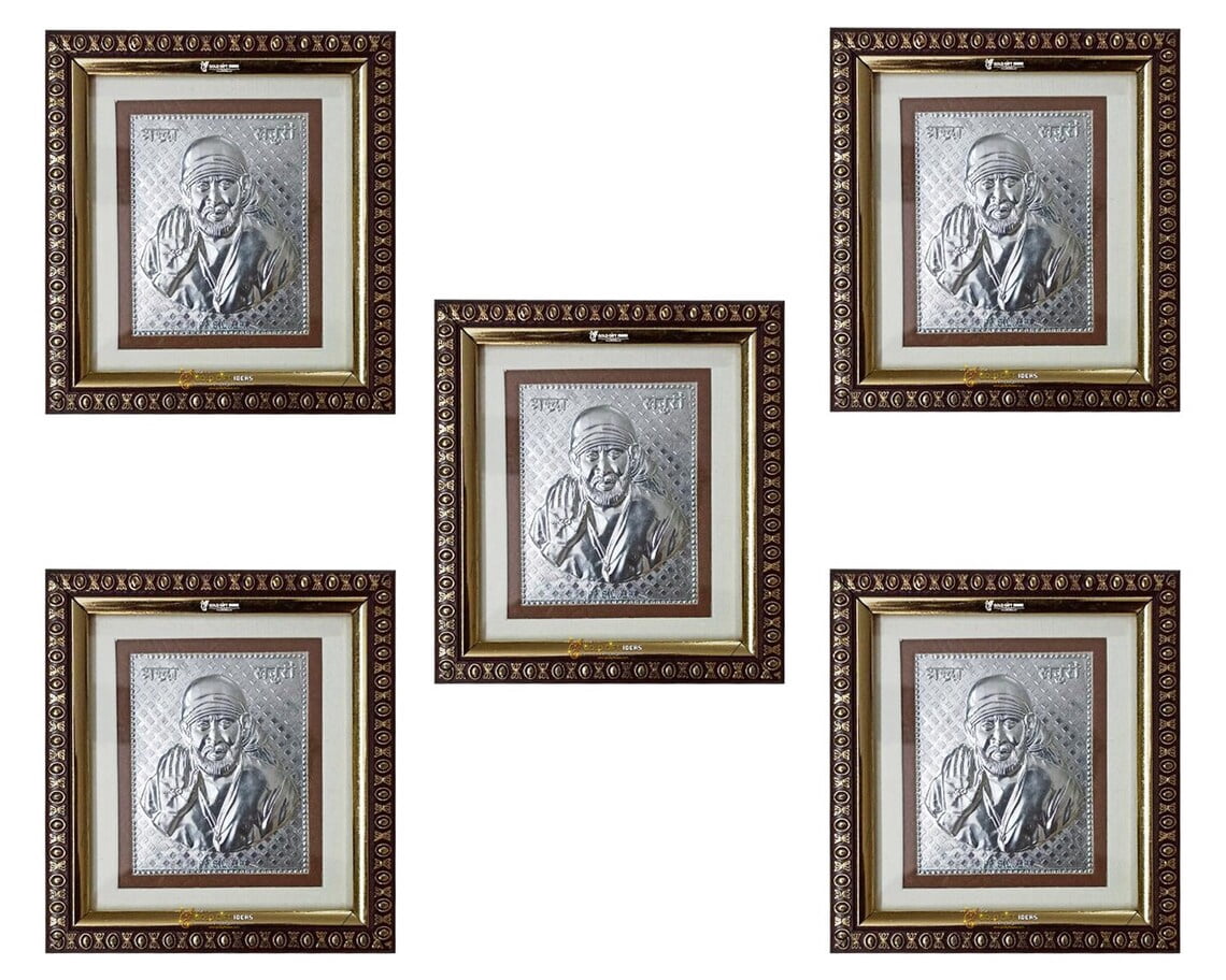 GoldGiftIdeas Pure Silver Sai Baba Photo Frame for Gift, Sai Baba ...