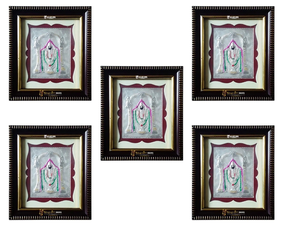 GoldGiftIdeas Pure Silver Tirupati Balaji Photo Frame for Gift, Balaji ...