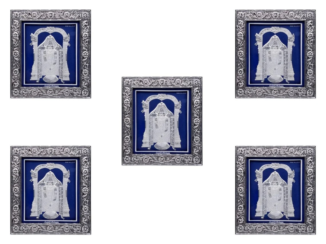 GoldGiftIdeas Pure Silver Tirupati Balaji Photo Frame for Pooja, Return ...