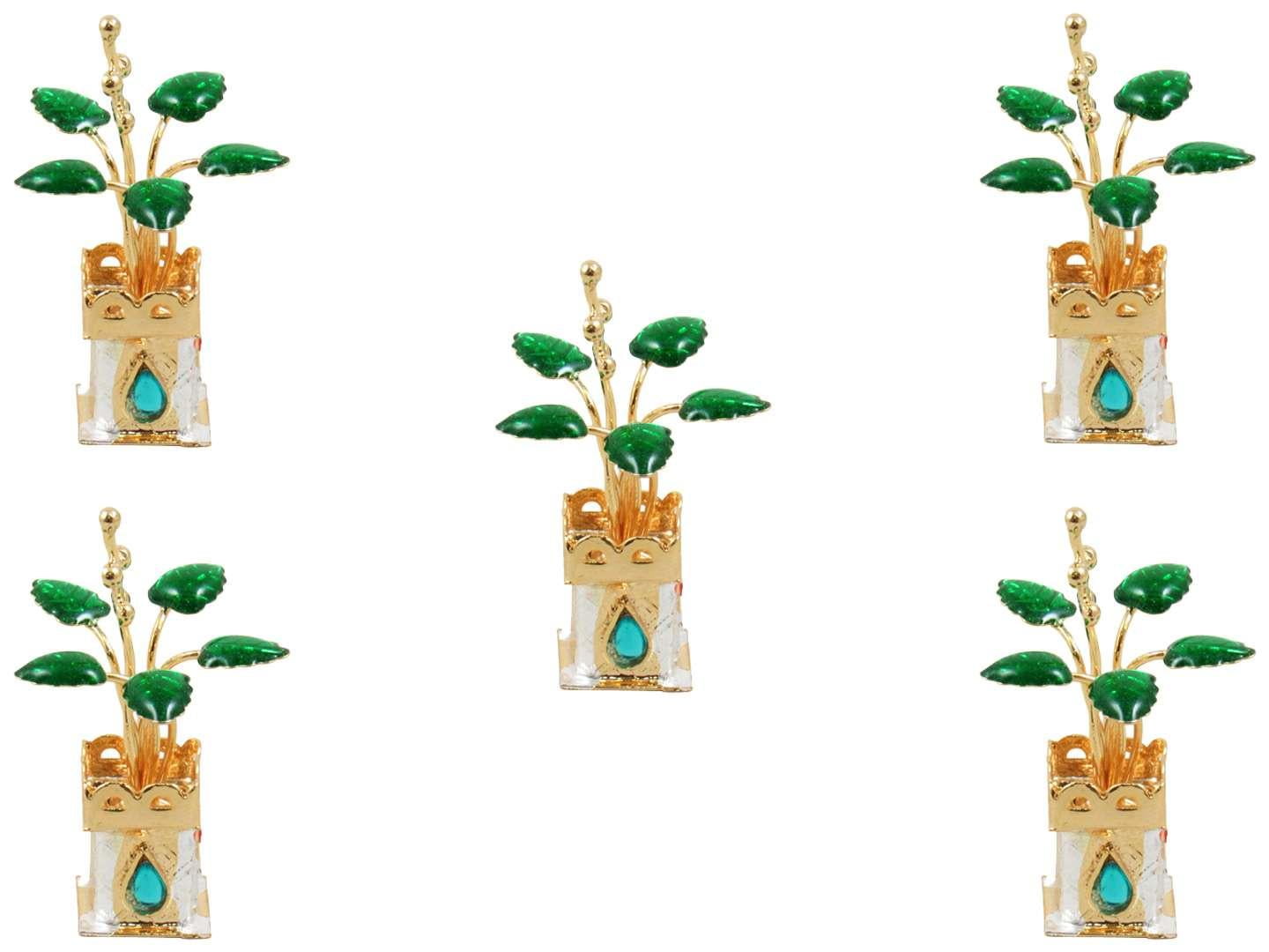 GoldGiftIdeas Pure Silver Tulsi Plant for Home (Gold Plated), Return ...