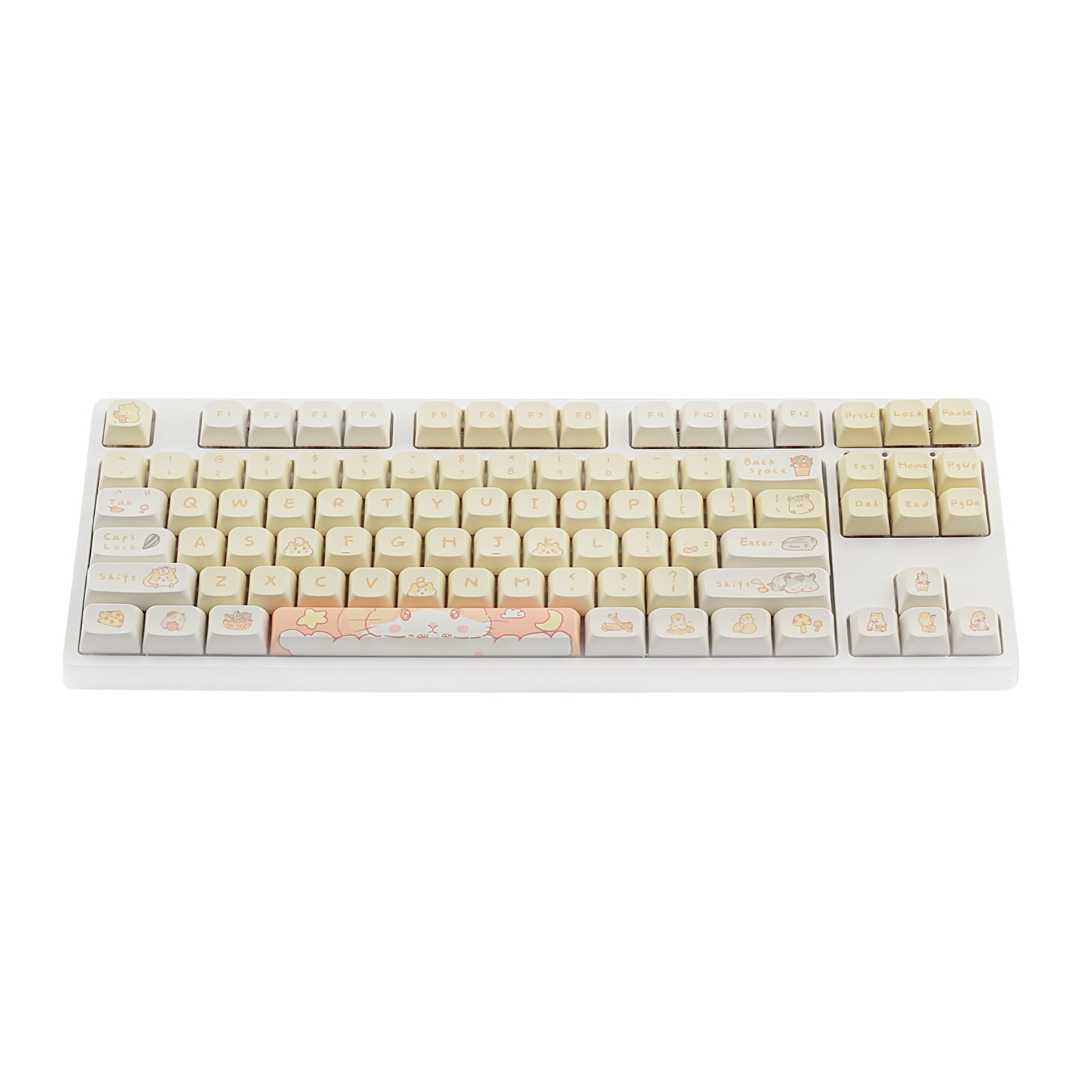 GoldHub 1 Set Cartoon Hamster Keyboard Keycap Kit 68/75/98/100 Keys ...