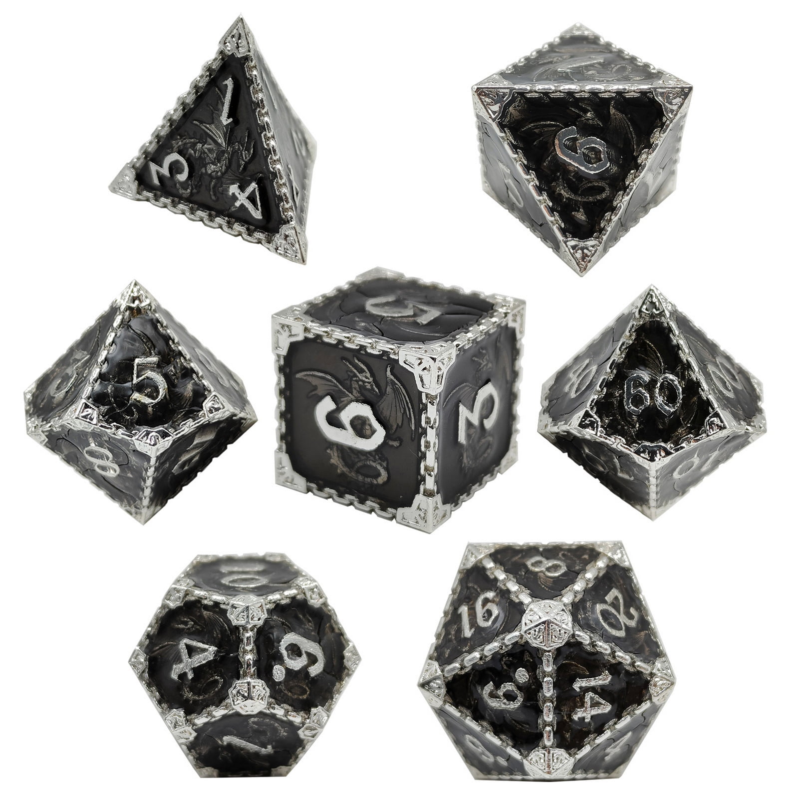 GoldHub 1 Set Dice Toy Metal Dungeon Scale Decor Polyhedral Dungeons ...