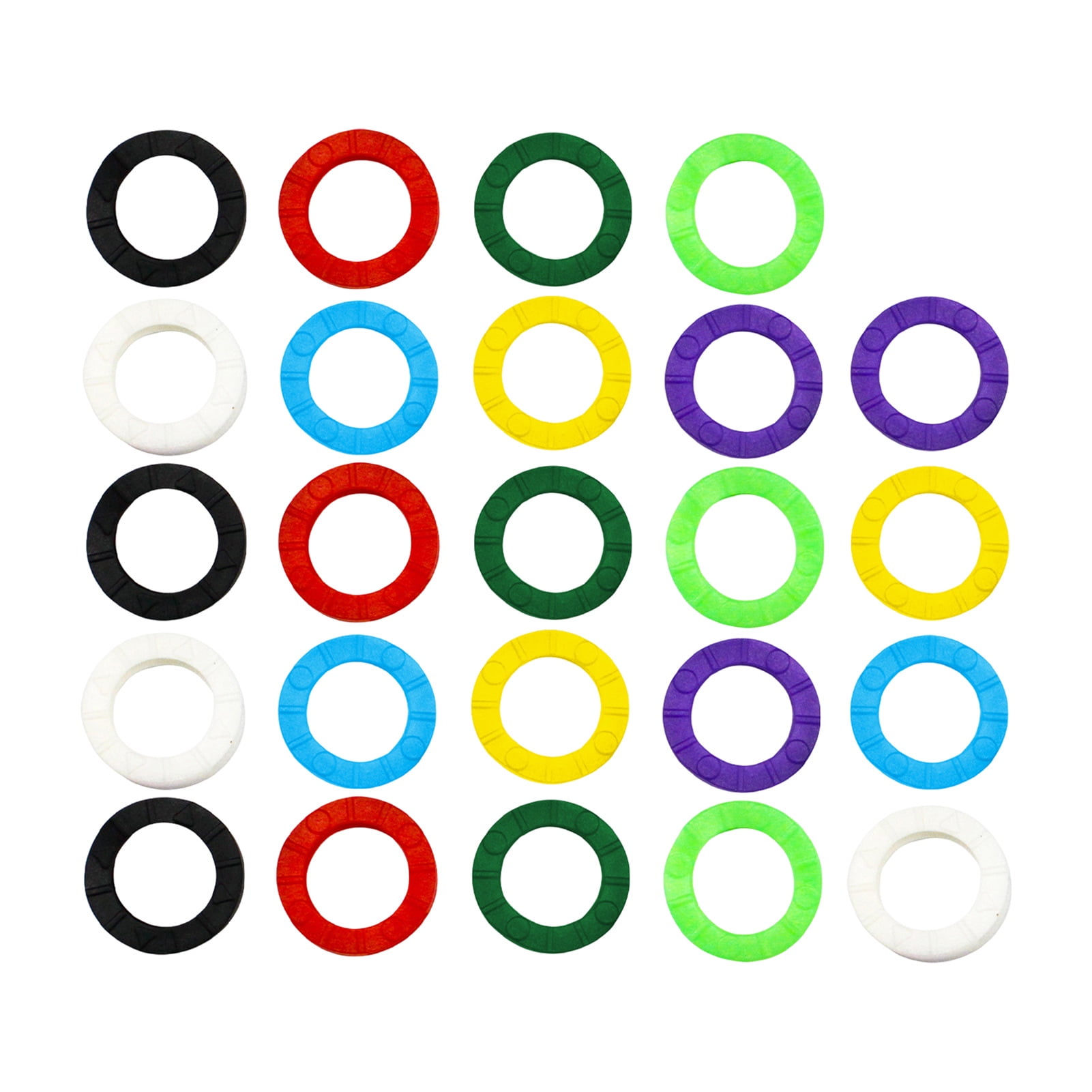 GoldHub 24/32/40 Pcs Colored Key Caps Flexible Round Rubber Key Covers ...