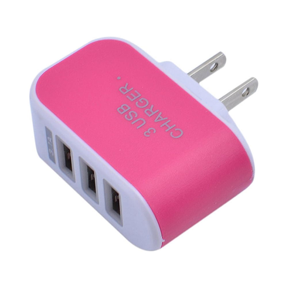 GoldHub 3 USB Ports Home Travel Wall Plug-in AC Charger Adapter for ...