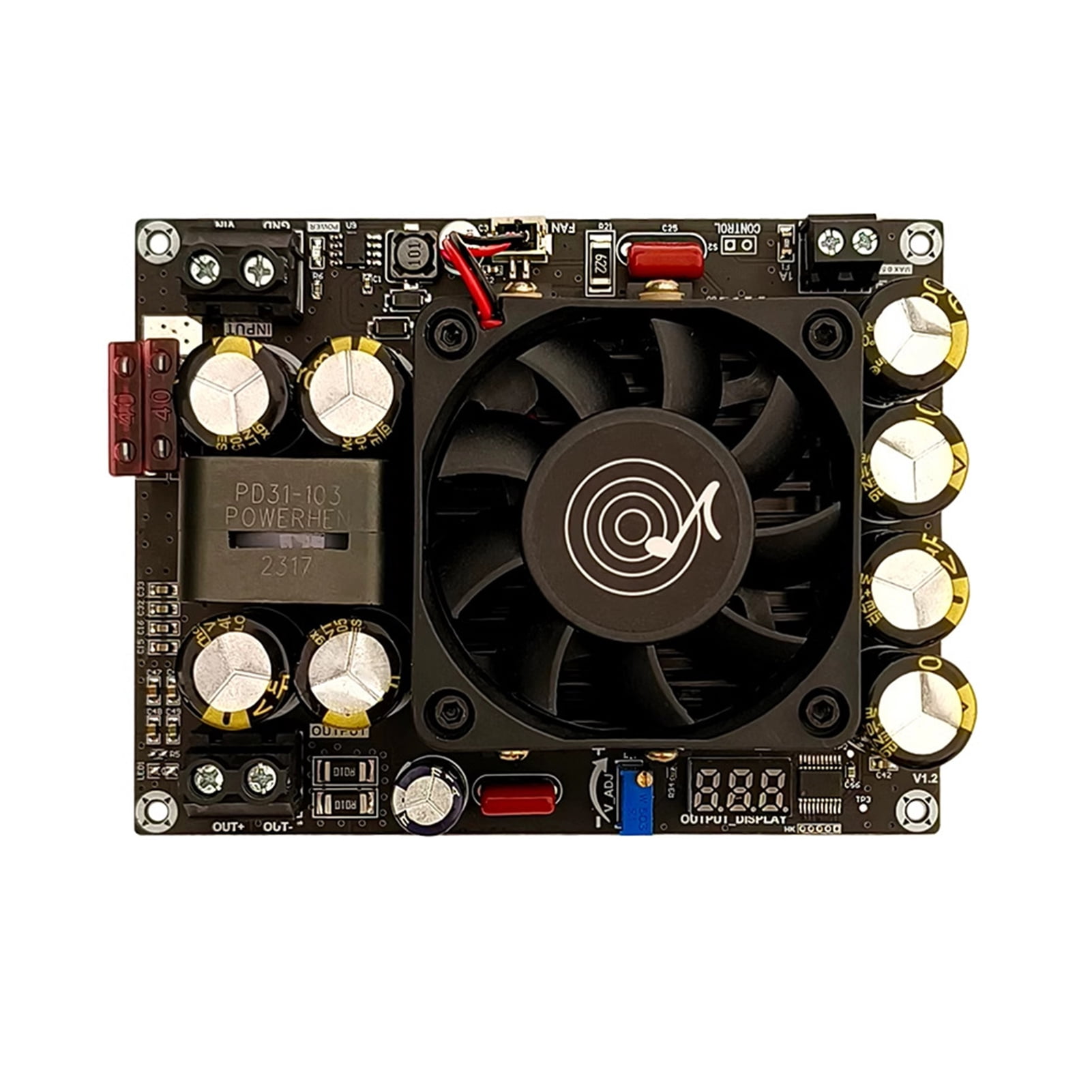 GoldHub Power Supply Module with Voltmeter Heatsink Plate 500W 12V 24V ...