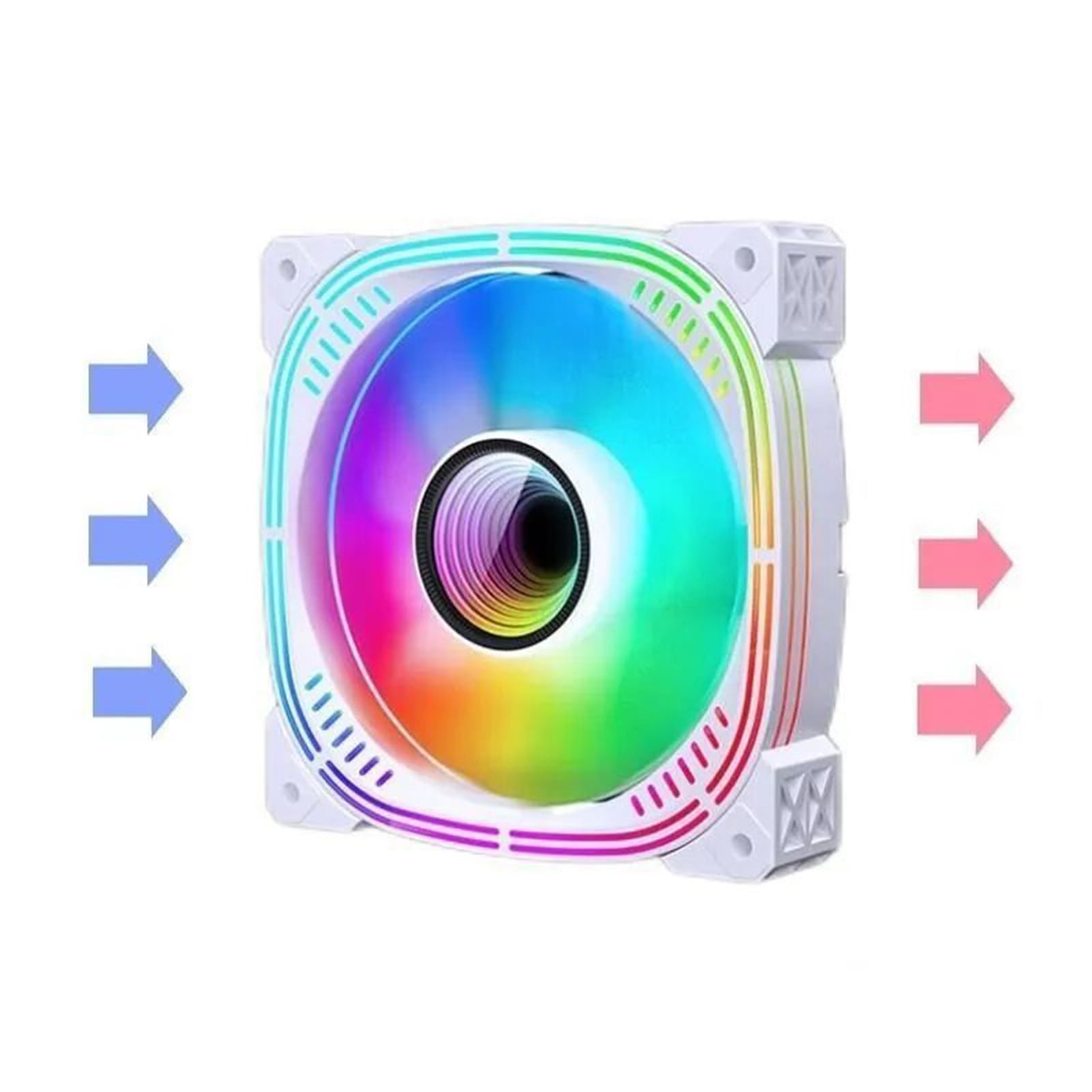 GoldHub Cooling Fan 3 Pin 650-1800RPM Temperature-controlled LED PWM ...