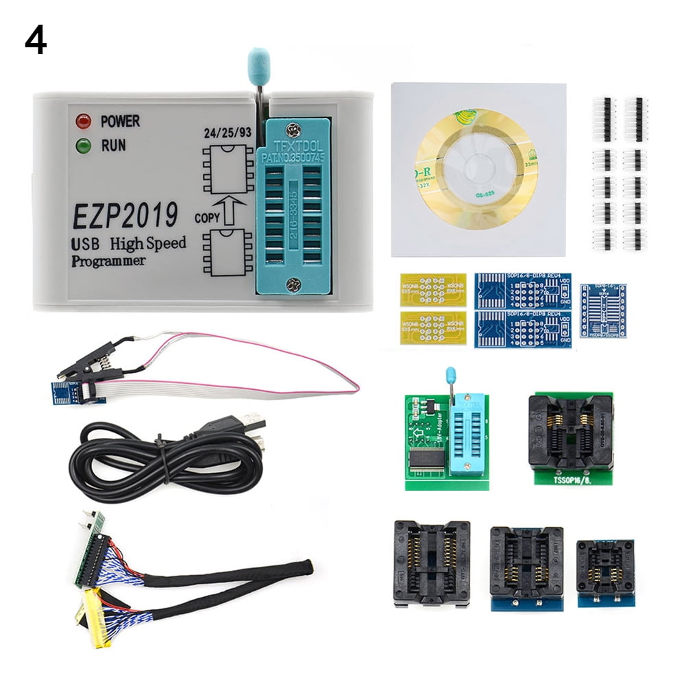 GoldHub EZP2019 USB SPI Programmer Socket Support 24 25 93 EEPROM Flash Bios Chip Set - Walmart.com