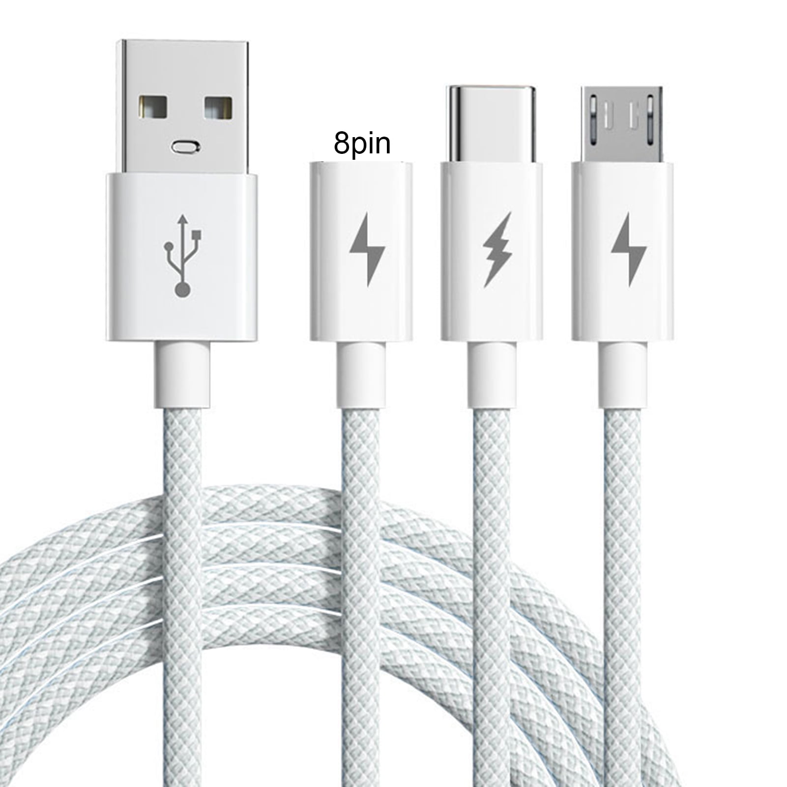 GoldHub Fast Charging Cable 3-in-1 Anti-Winding with Smart Chip 66W 6A ...