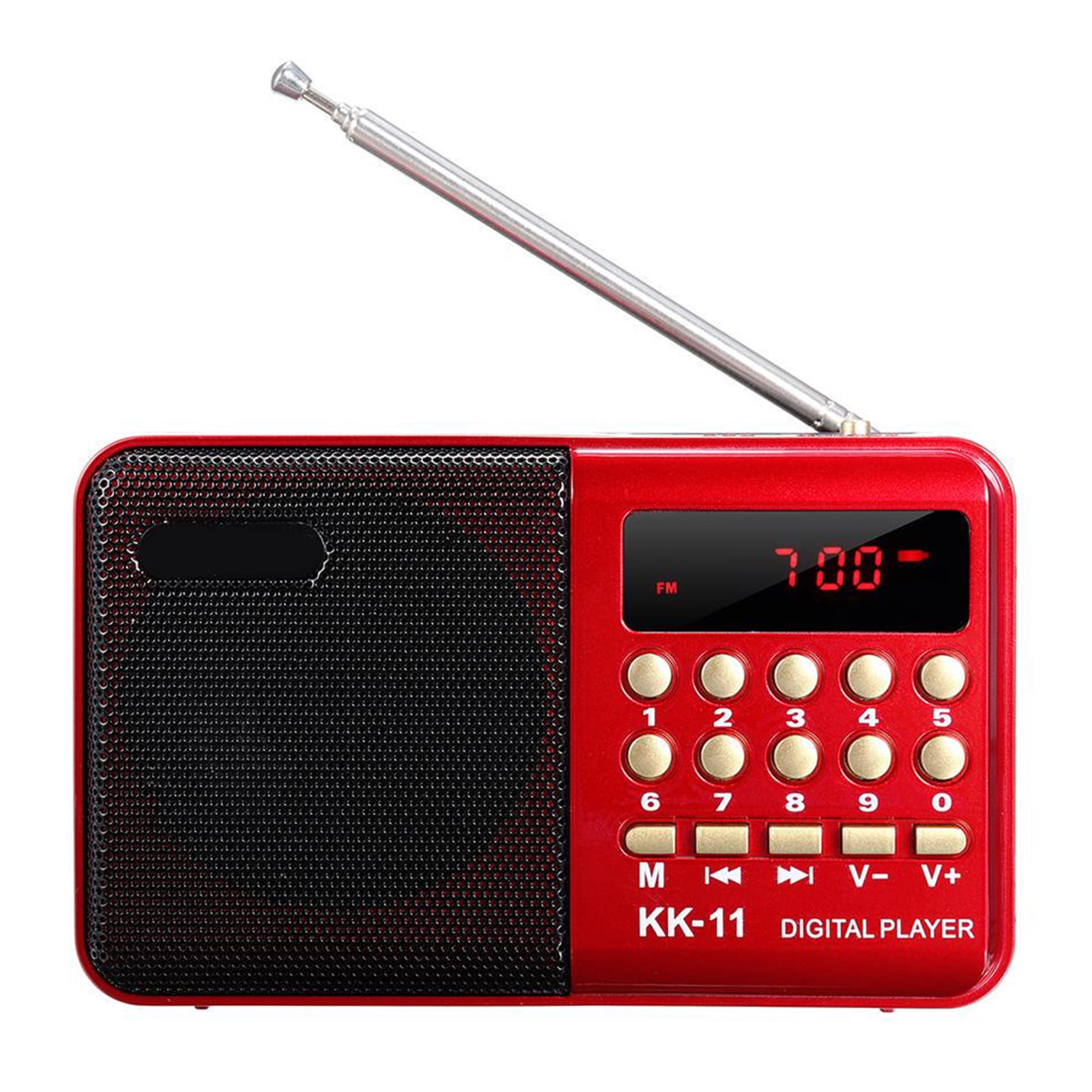 GoldHub K11 Digital Radio Automatic Channel Selection Signal-Reception Rechargeable Single Band ...