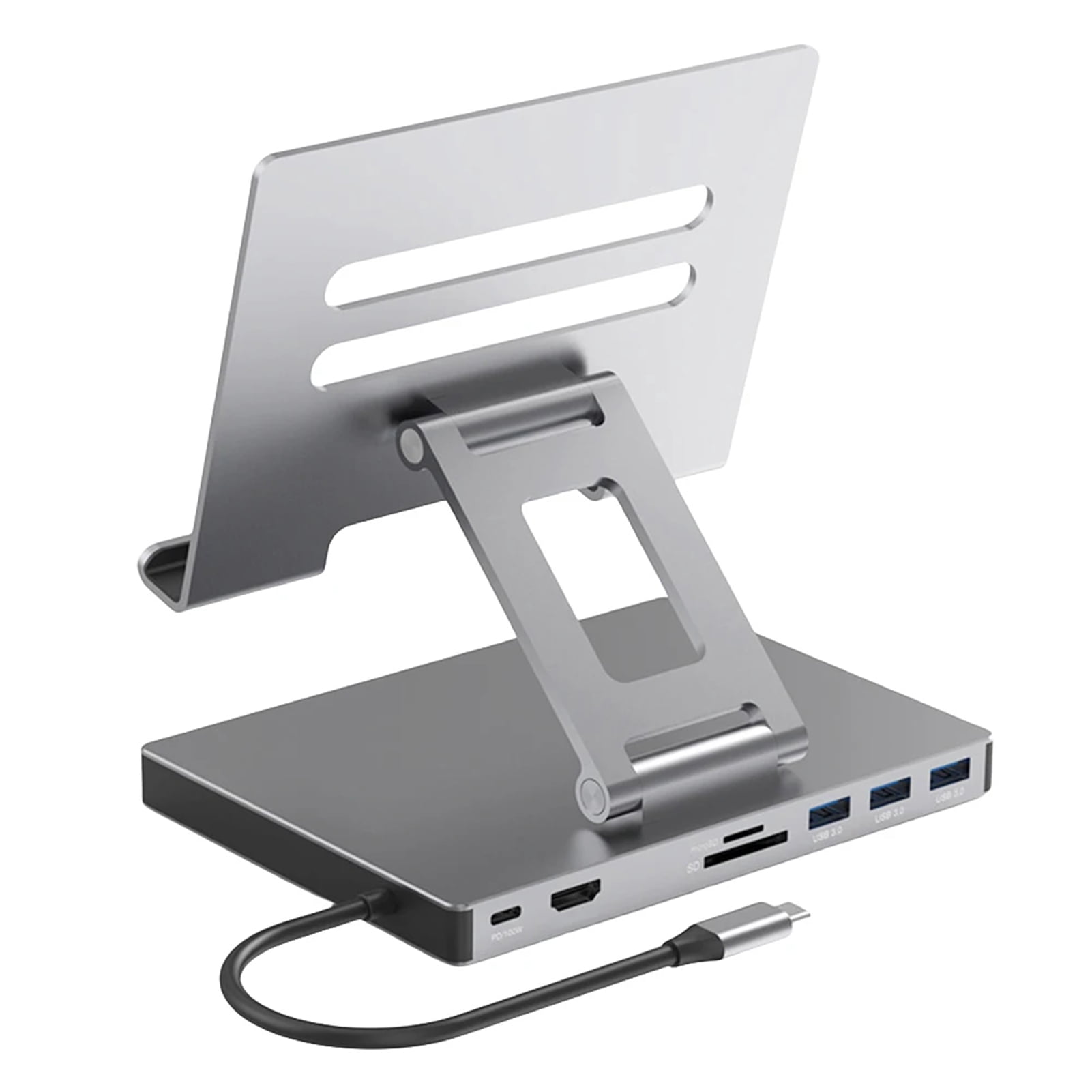 GoldHub Laptop Stand Docking Station Multiport USB 3.0 TF Card Slot 4K ...