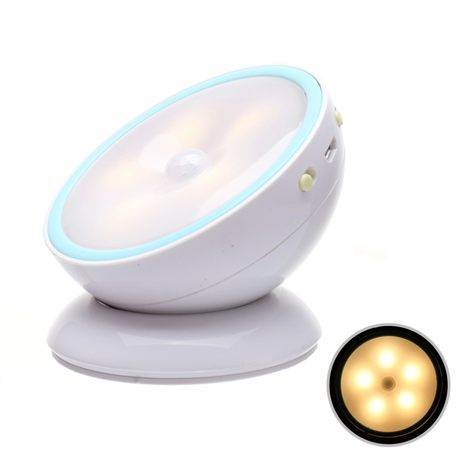 GoldHub Night Light USB Rechargeable PIR Motion Sensor Light-Controlled ...