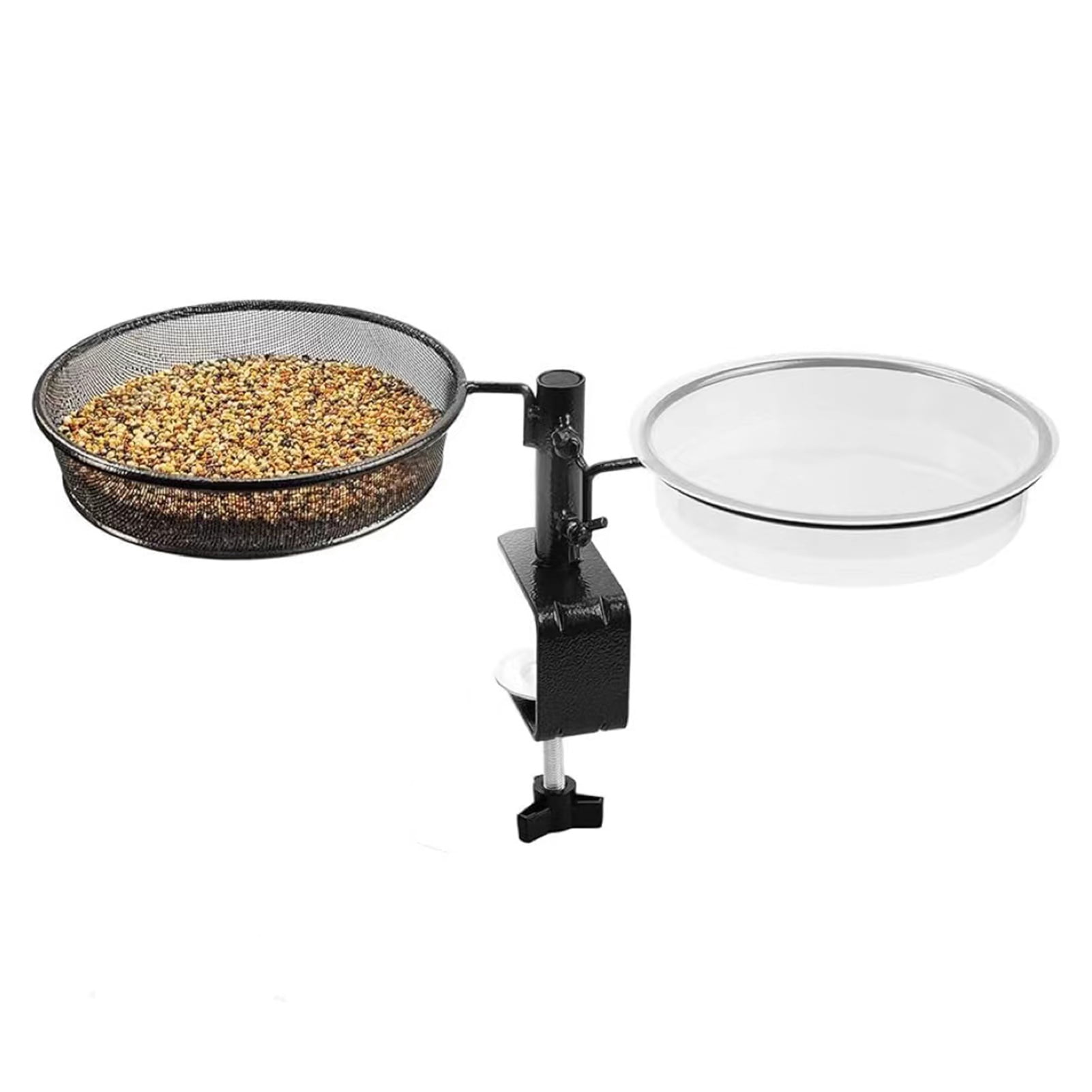 GoldHub Wall Mounted Bird Feeder with Metal Mesh Tray And Bath Bowls ...