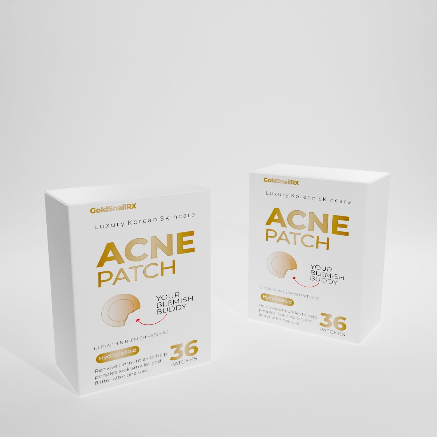 GoldSnailRX Original Hydrocolloid Acne TMA2 Pimple Patch for Covering ...