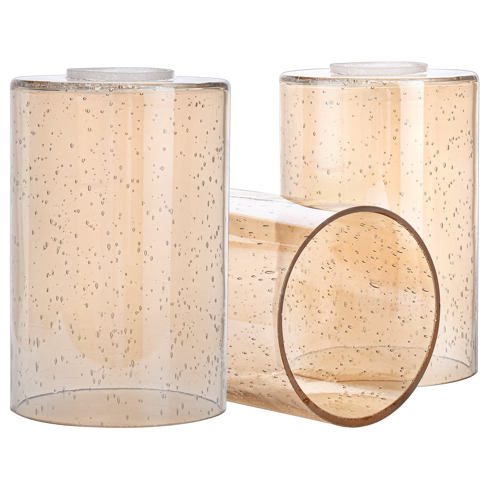 GoldSwift Clear Amber Seeded Bubble Glass Lamp Shade Replacement Globe ...