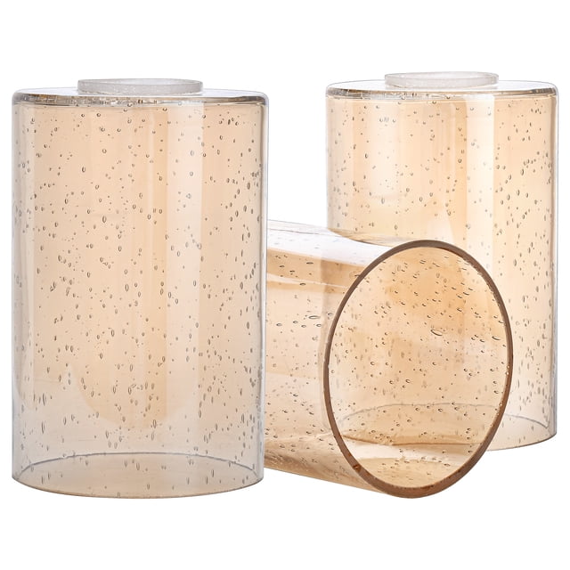 GoldSwift Clear Amber Seeded Bubble Glass Lamp Shade Replacement Globe ...