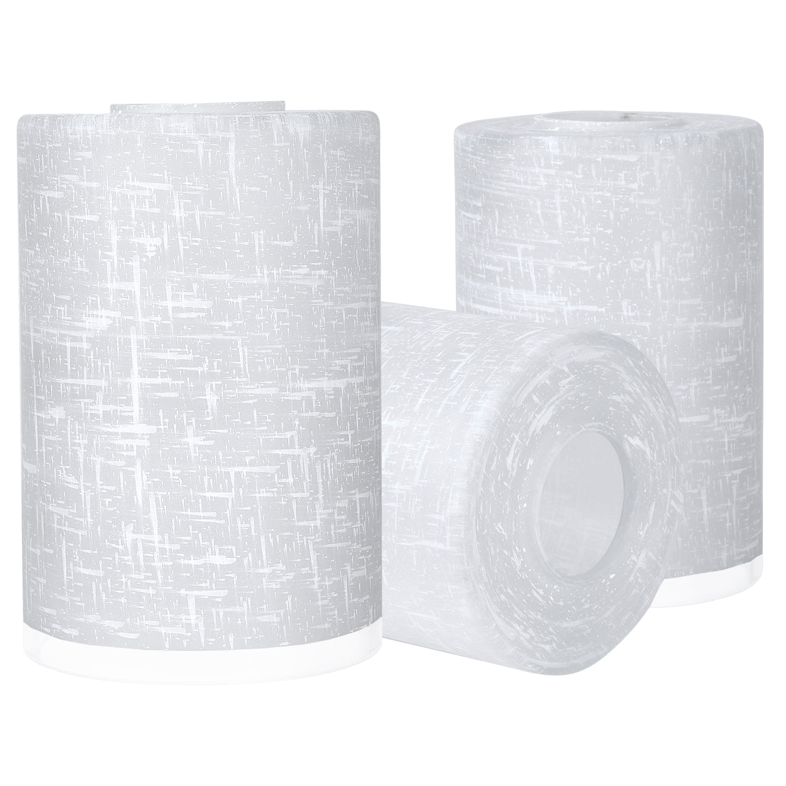 GoldSwift Frosted White Linen Glass Lamp Shade Replacement Globe Cover ...