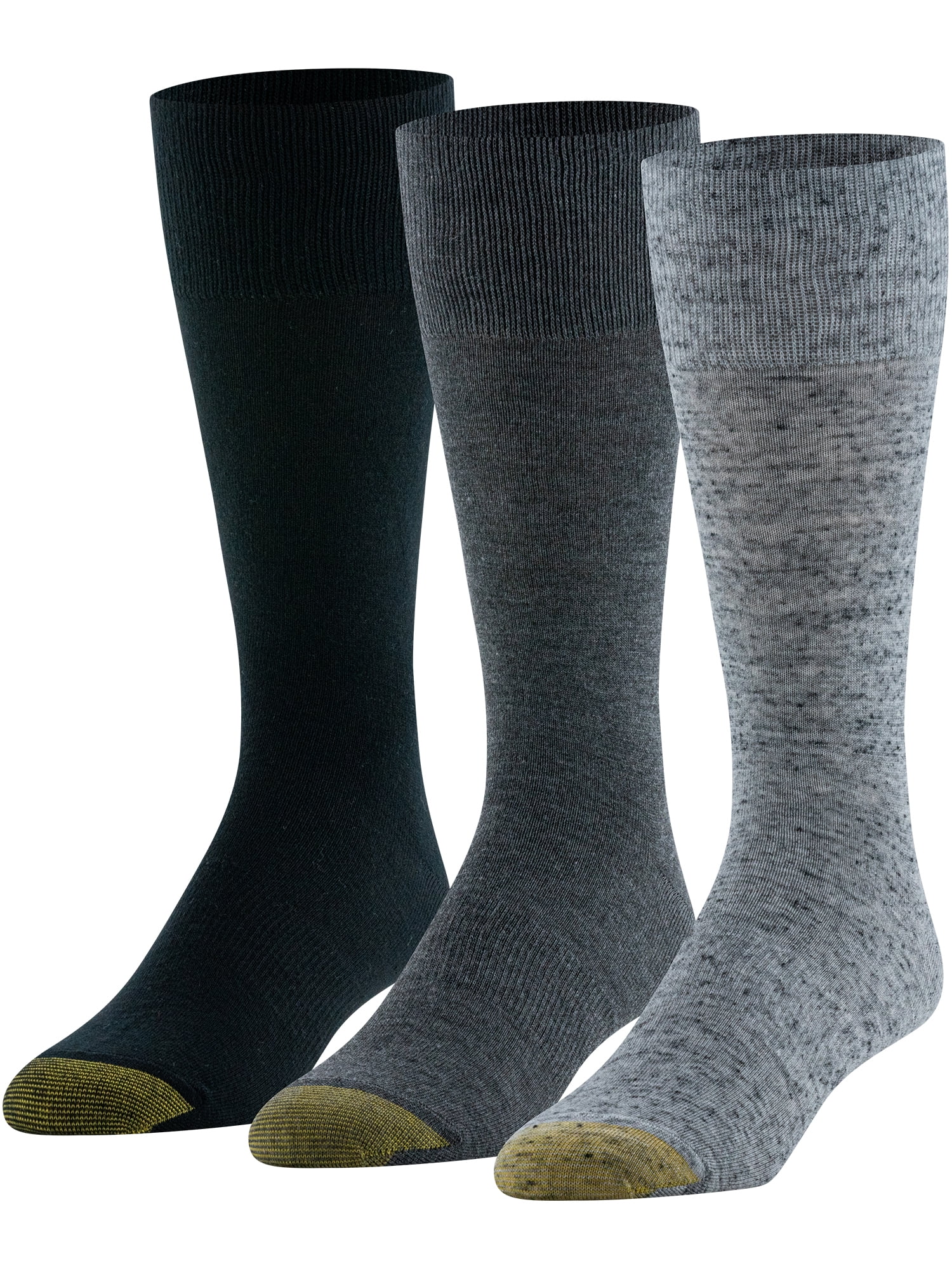 GOLDTOE Edition Mens Comfort Top Flat Crew Socks, 3-Pack - Walmart.com