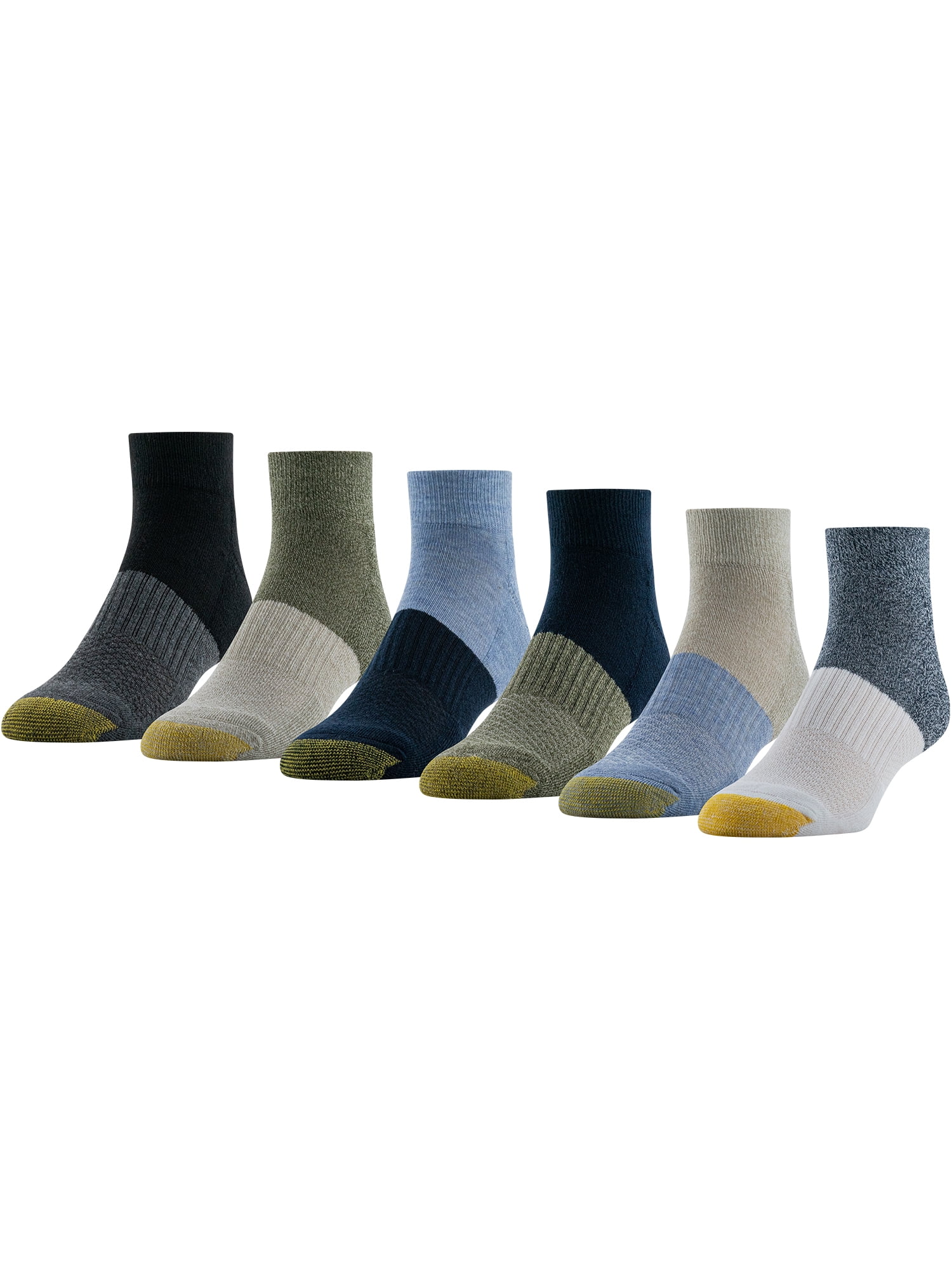 GOLDTOE Men's Breathable Polyester Socks, White (6 Pack) - Walmart.com