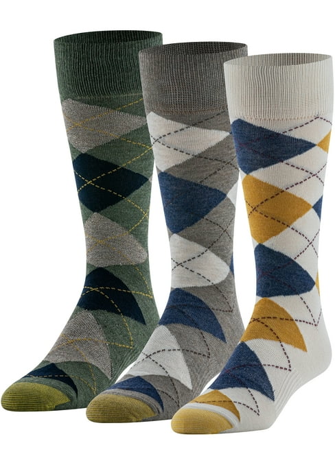 GOLDTOE Edition Men's Casual Argyle Crew Socks, 6-Pack - Walmart.com